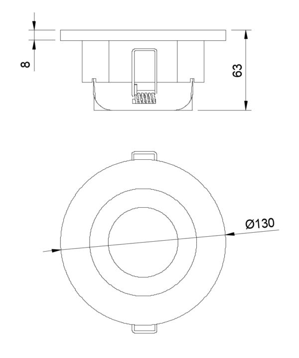Holz-Downlight rund LED 130 - Setup.lighting sro