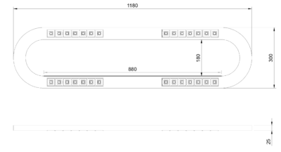 Wood Linear LED Twin Round - Setup.lighting s.r.o.